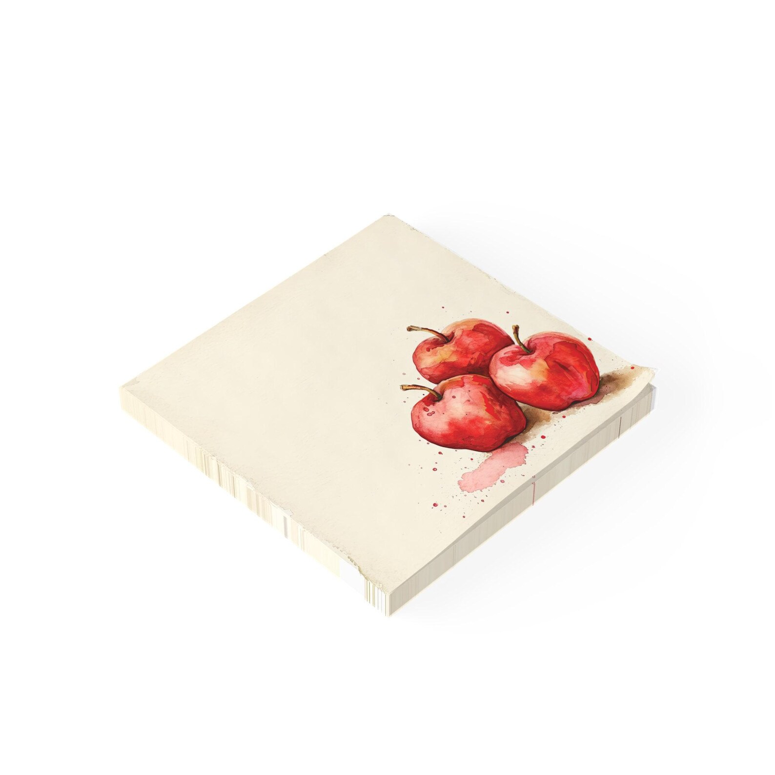 Apple Post-it® Note Pads - Designer - Watercolor Red Juicy Apples ...