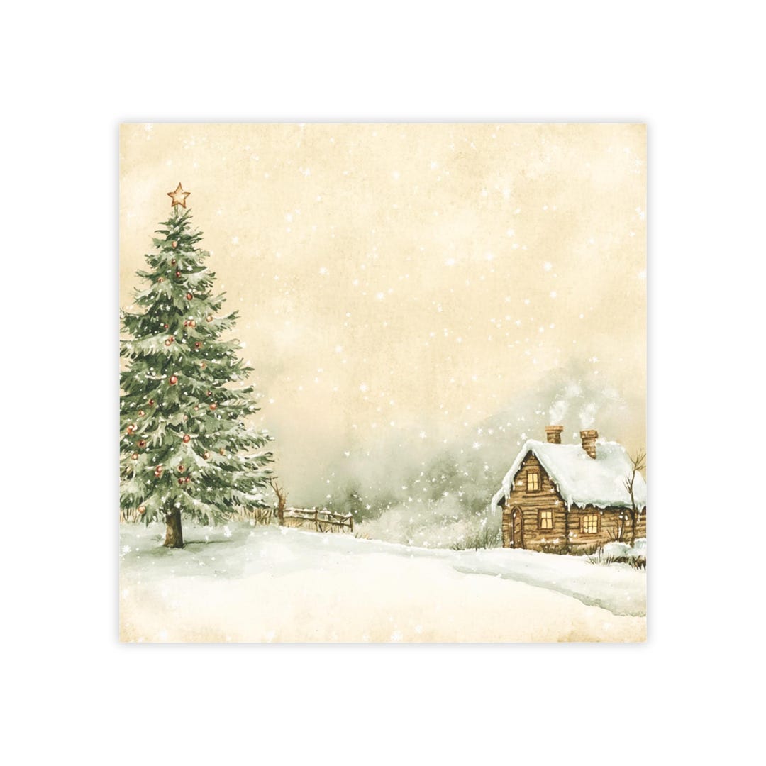 Old Fashioned Christmas Post-it® Note Pads - Designer - Snowy Season ...