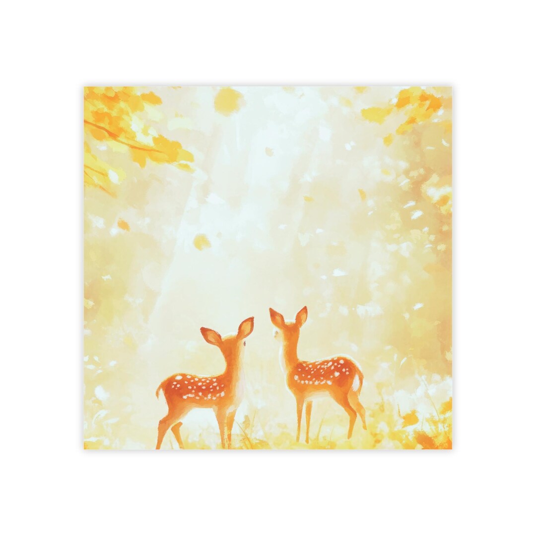 Baby Deer Post-it® Note Pad - Designer - Sunlight Fawns Woods, Wildlife ...