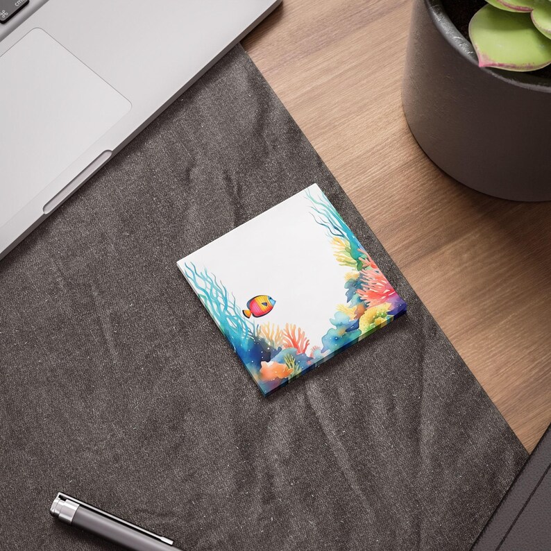 Ocean Life Post-it® Note Pads - Designer - Bright Coral Reef ...
