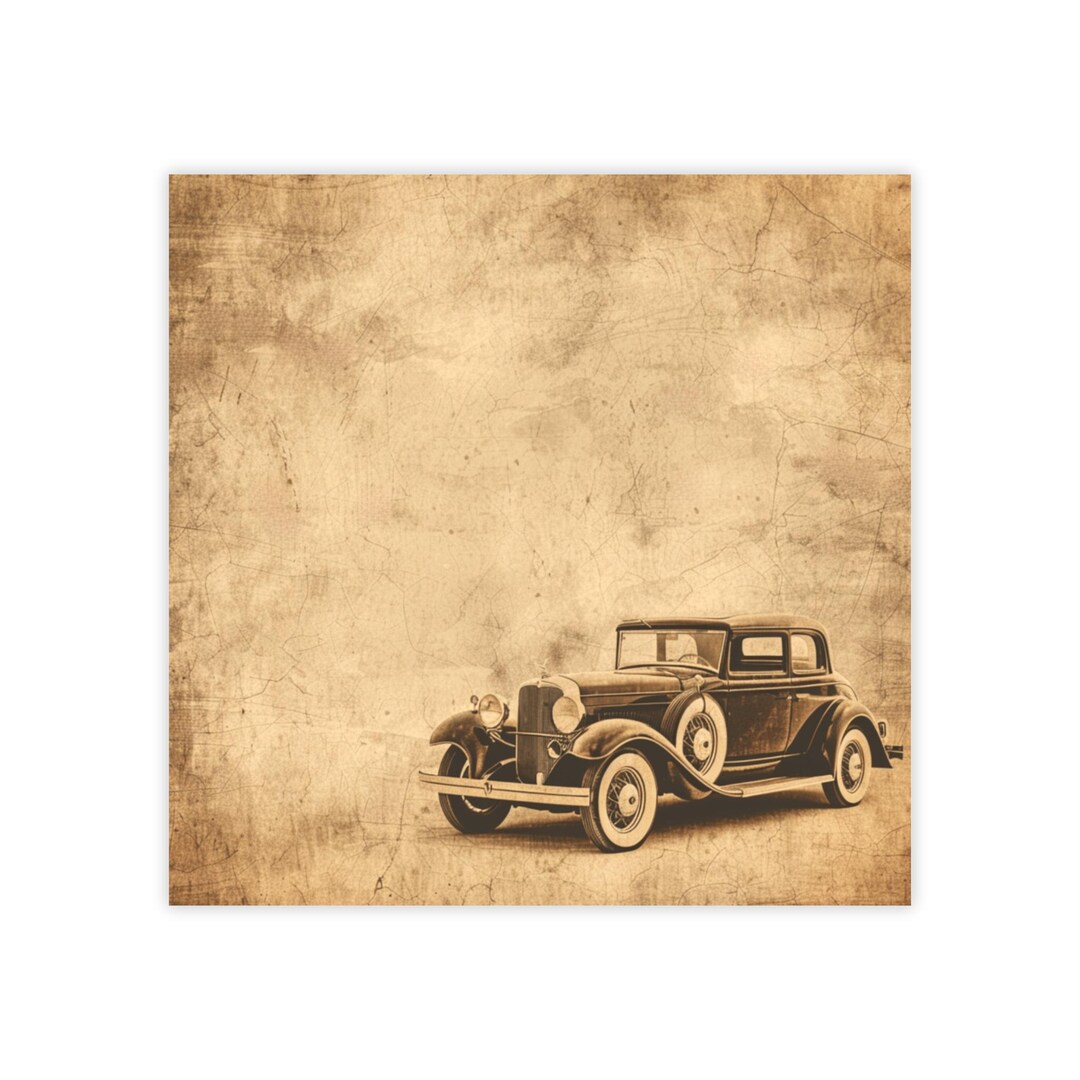 Antique Car Post-it® Note Pads - Designer - Vintage Automobile, Tan ...
