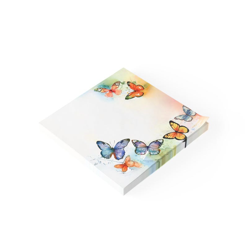 Butterflies Post-it® Note Pads - Designer - Watercolor, Flutter Wings ...
