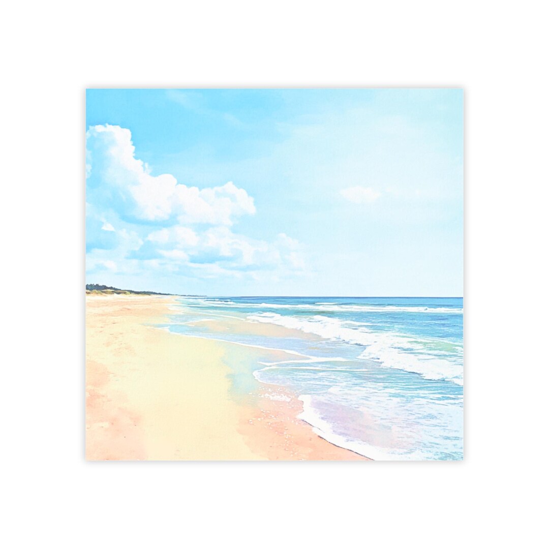 Beach Bliss Post-it® Note Pads - Designer - Blue Sky, Sandy Beach ...