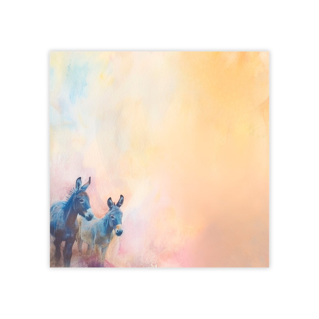 Donkeys Post-it® Note Pads - Designer - Watercolor Pastels, Farm Ranch ...