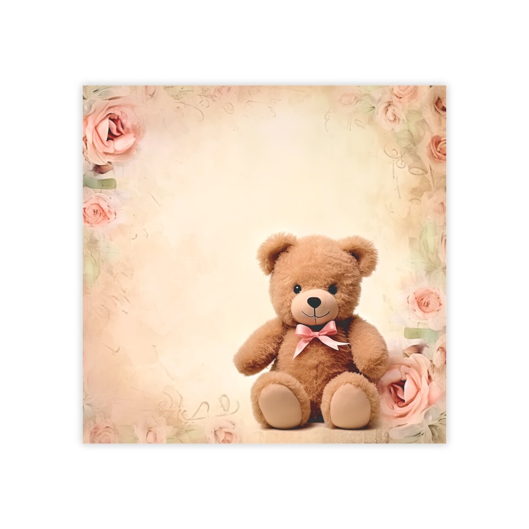 Shabby Chic Teddy Bear Post-it® Note Pads - Designer - Nostalgic ...