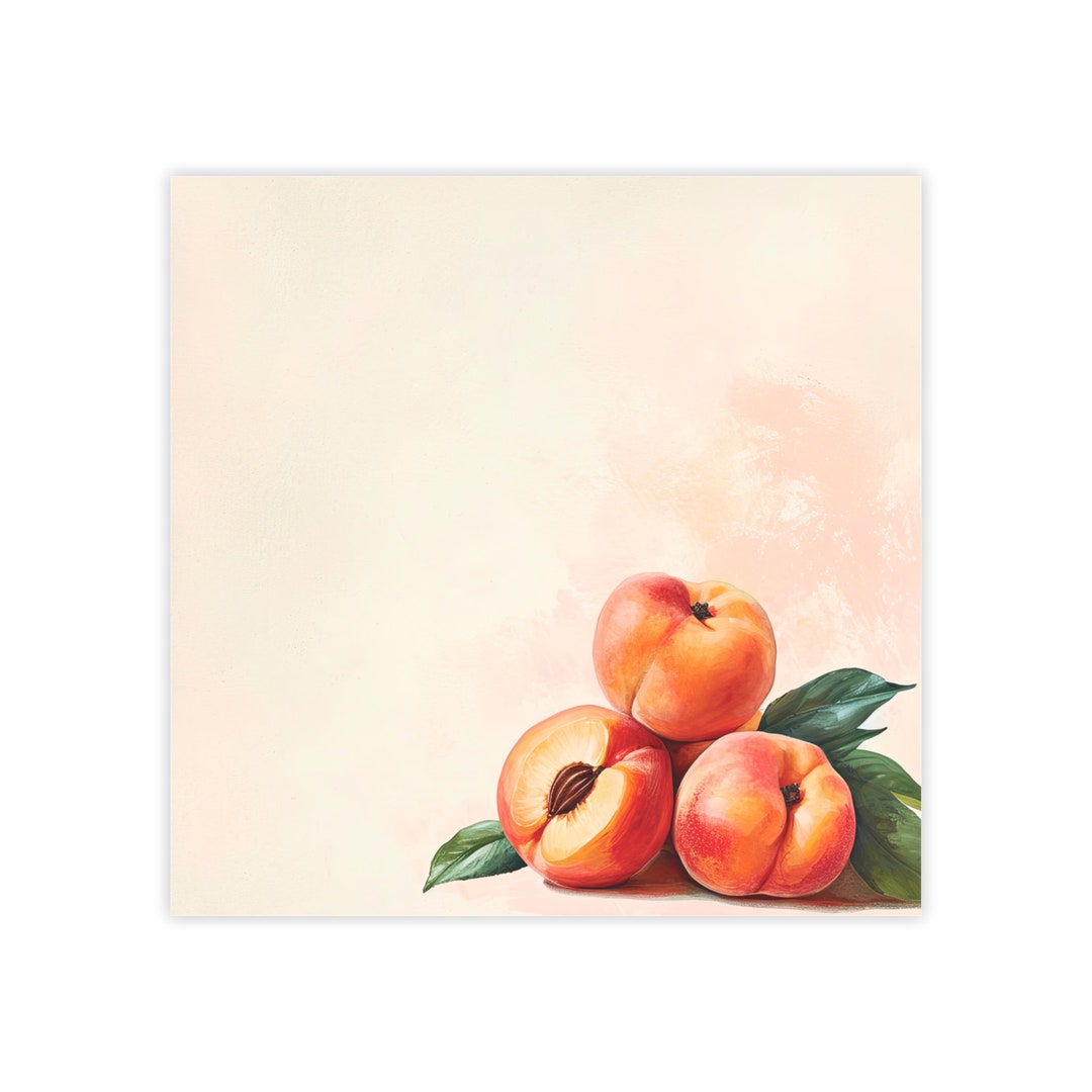 Peach Post-it® Note Pads Designer Watercolor Peaches, Gift for Peach ...