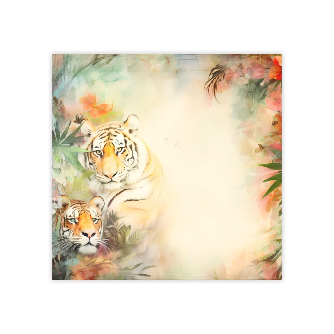 Tigers Post-it® Note Pads - Designer - Tropical Wild Cats, Orange ...