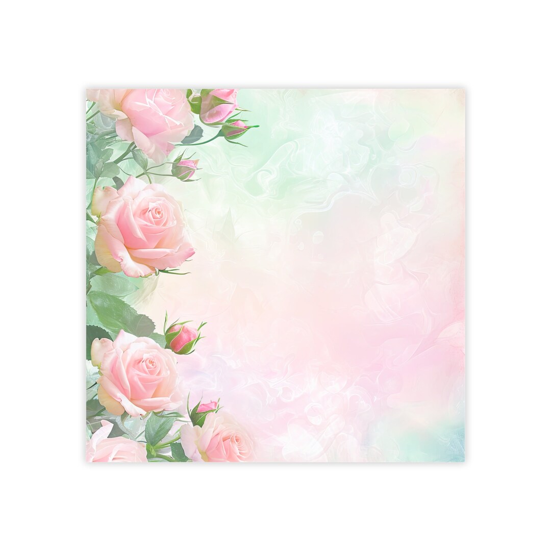 Pink Roses Post-it® Note Pads - Designer - Romantic Pink Pastel Floral ...
