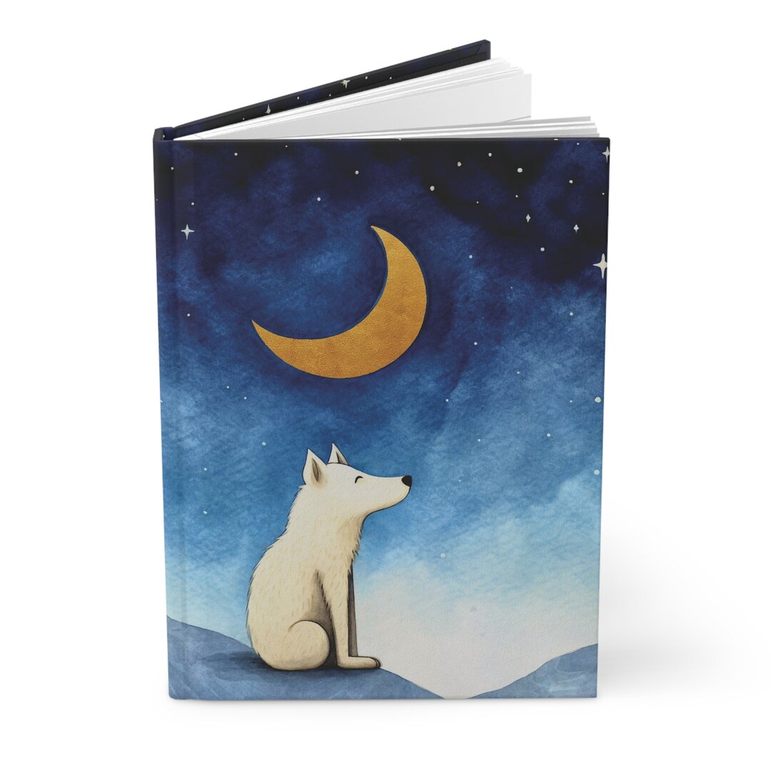 Arctic Fox Journal - Night Sky, White Fox, Arctic Animal - Hard Cover ...