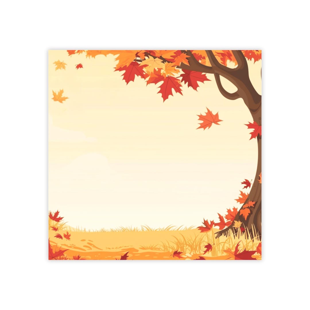 Fall Leaves Post-it® Note Pads Designer Orange Leaf Season, Gifts of ...