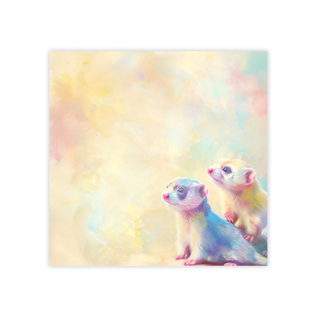 Ferrets Post-it® Note Pads - Designer - Pastel Watercolor, Small Pets ...