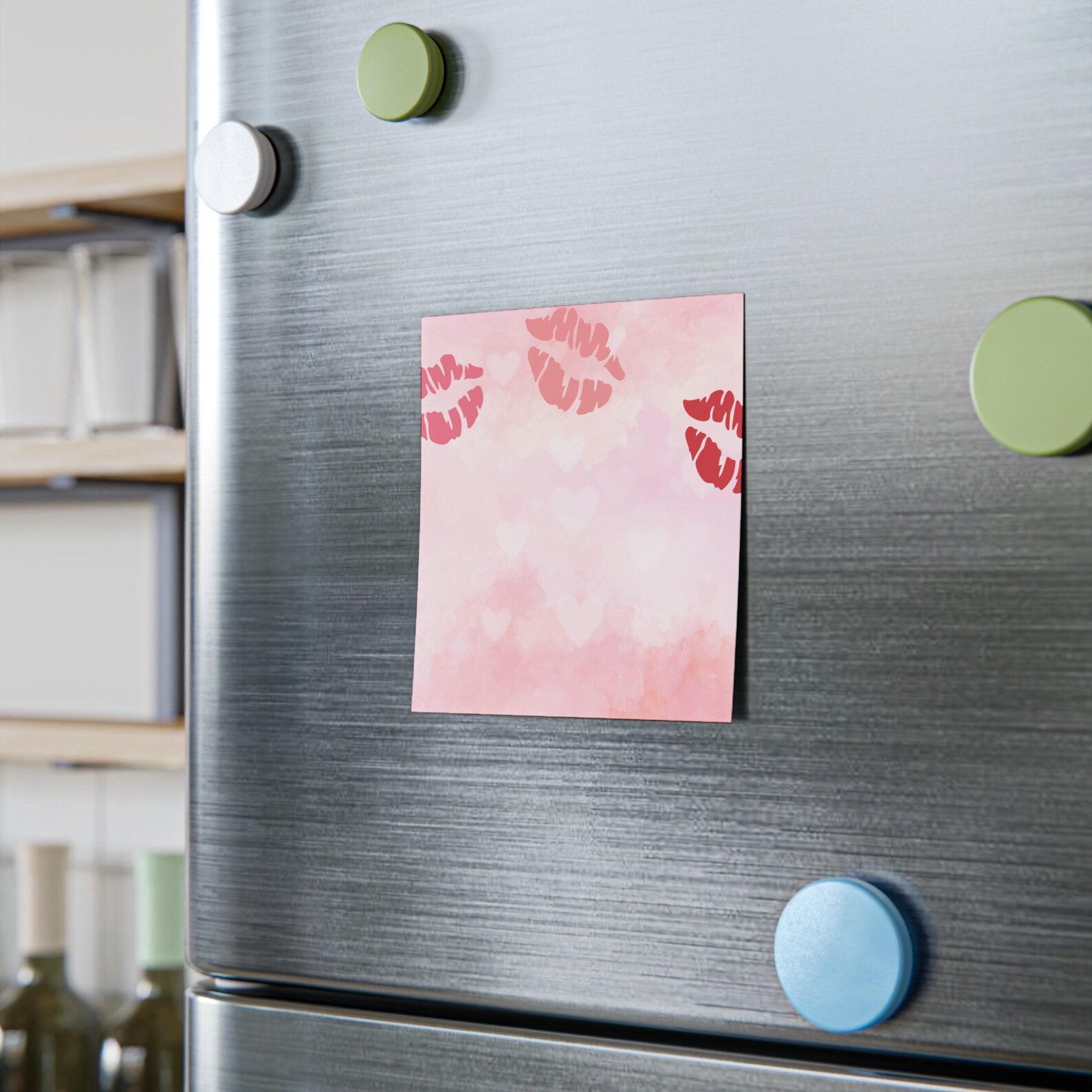Love Lips Post-it® Note Pads - Designer - Watercolor, Pink Red Lipstick ...