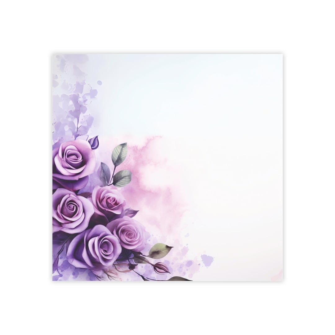 Purple Roses Post-it® Note Pads - Designer - Violet Lavender Lilac ...