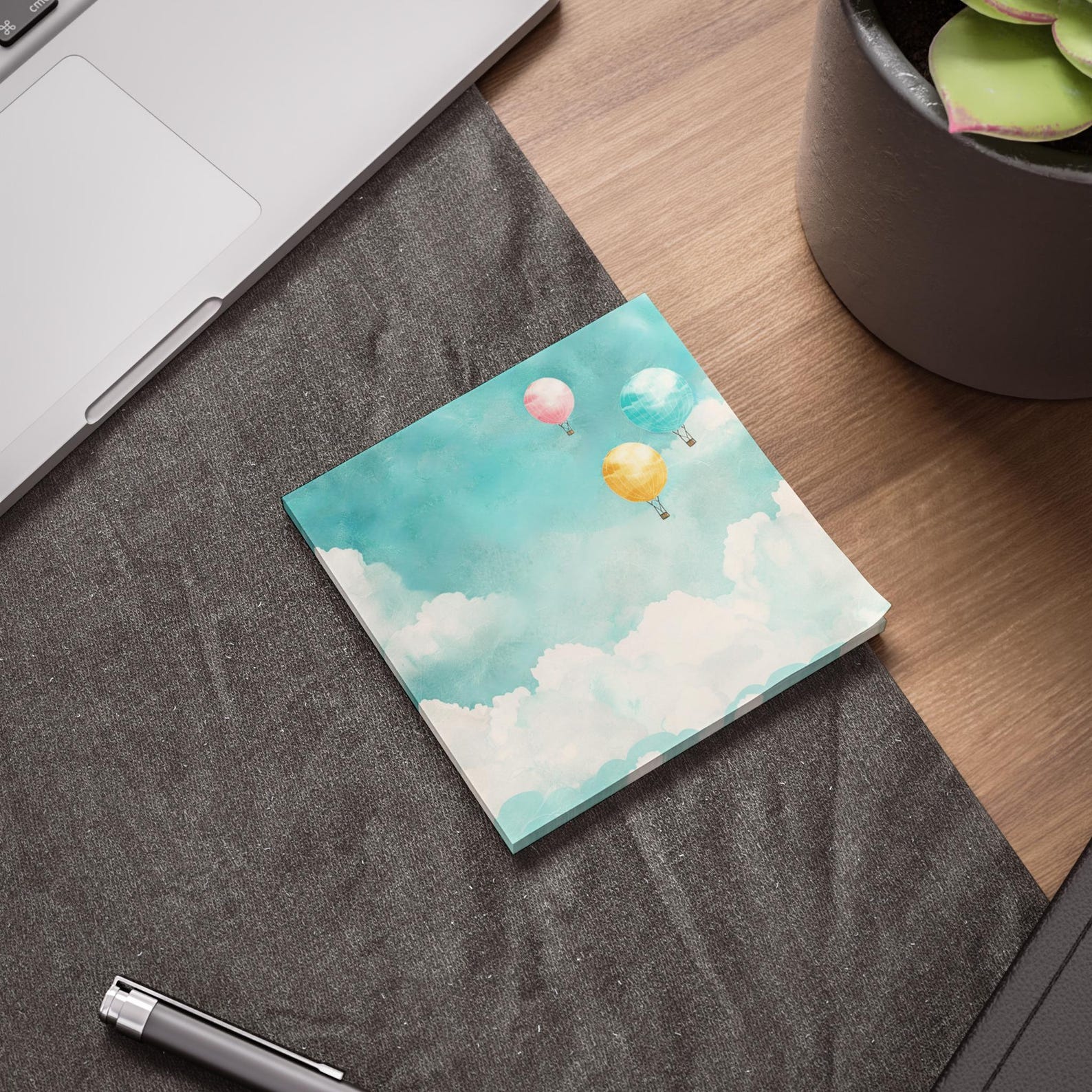 Hot Air Balloons Post-it® Note Pads - Designer - Pink Blue Yellow ...