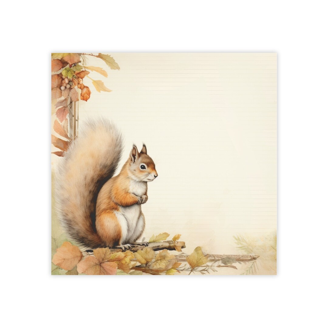Squirrel Post-it® Note Pads - Designer - Woodland Animals, Shabby Chic ...