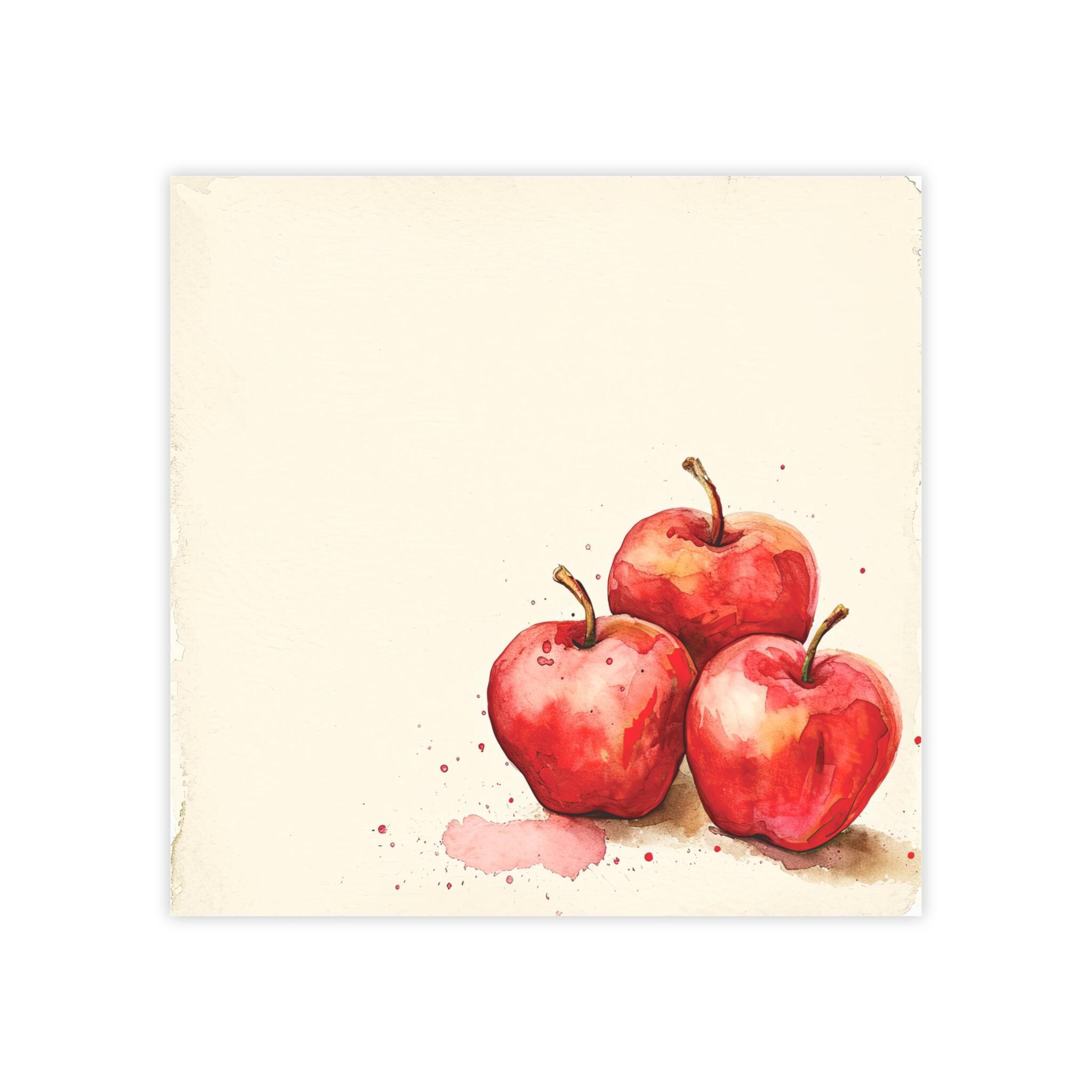 Apple Post-it® Note Pads - Designer - Watercolor Red Juicy Apples ...