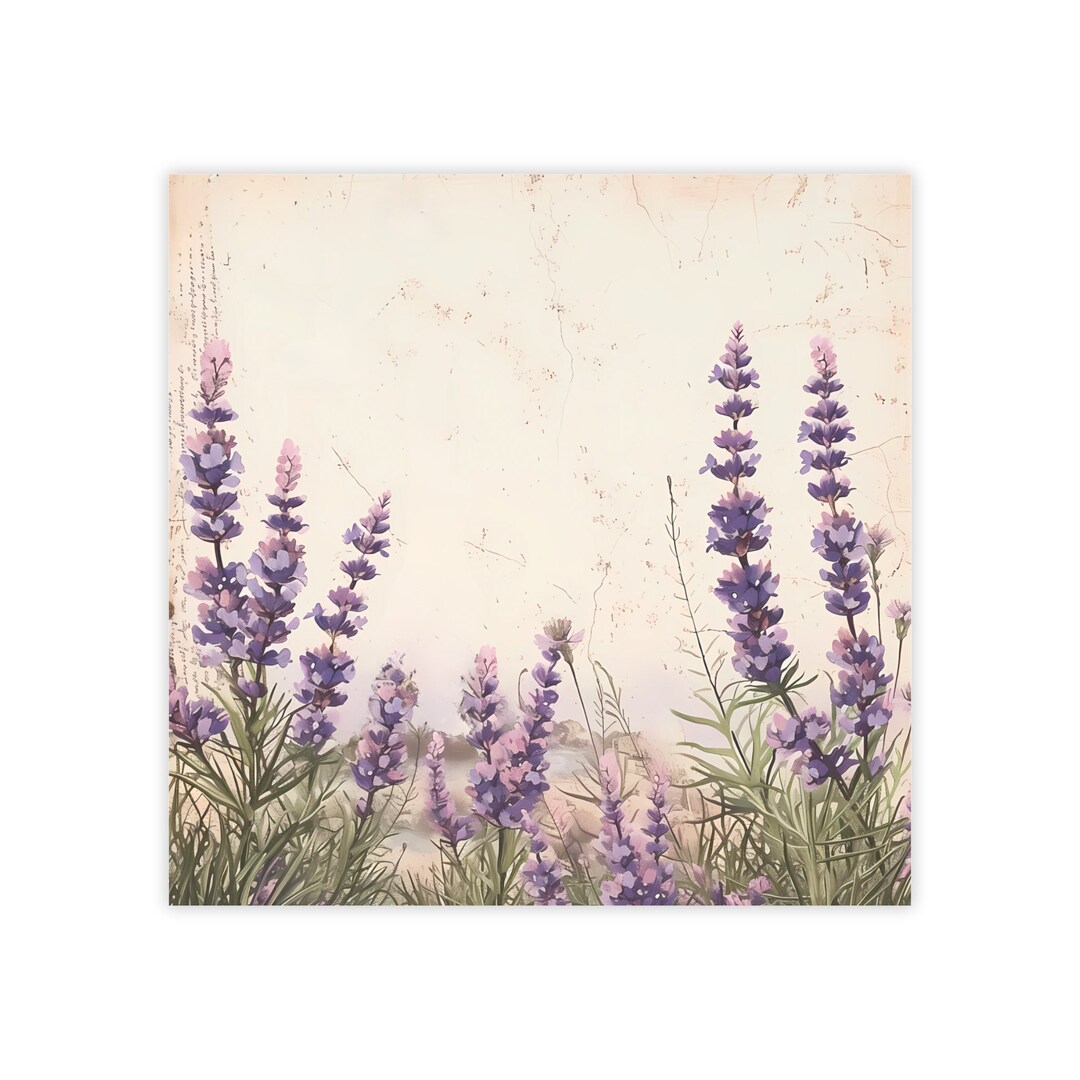 Lavender Flowers Post-it® Note Pads Designer French Field, Landscape ...