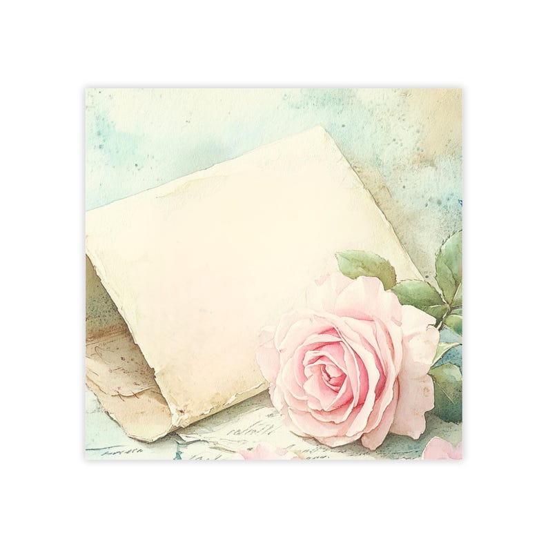 Love Notes Rose Post-it® Note Pad - Designer - Romantic Soft Flower ...