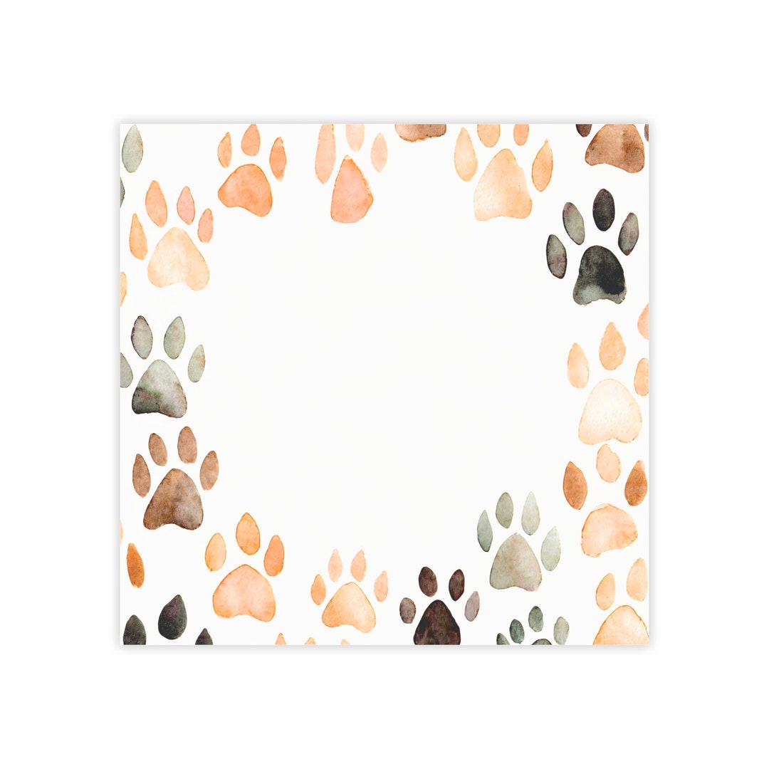 Paw Prints Post-it® Note Pads - Designer - Dog Paw Color Prints ...
