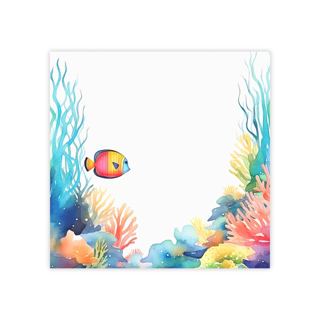 Ocean Life Post-it® Note Pads - Designer - Bright Coral Reef ...