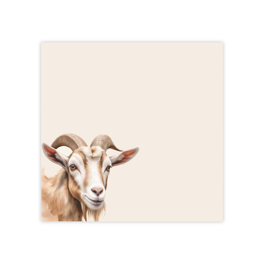 Goat Post-it® Note Pads - Designer - Watercolor Billy Goat, Horns Farm ...