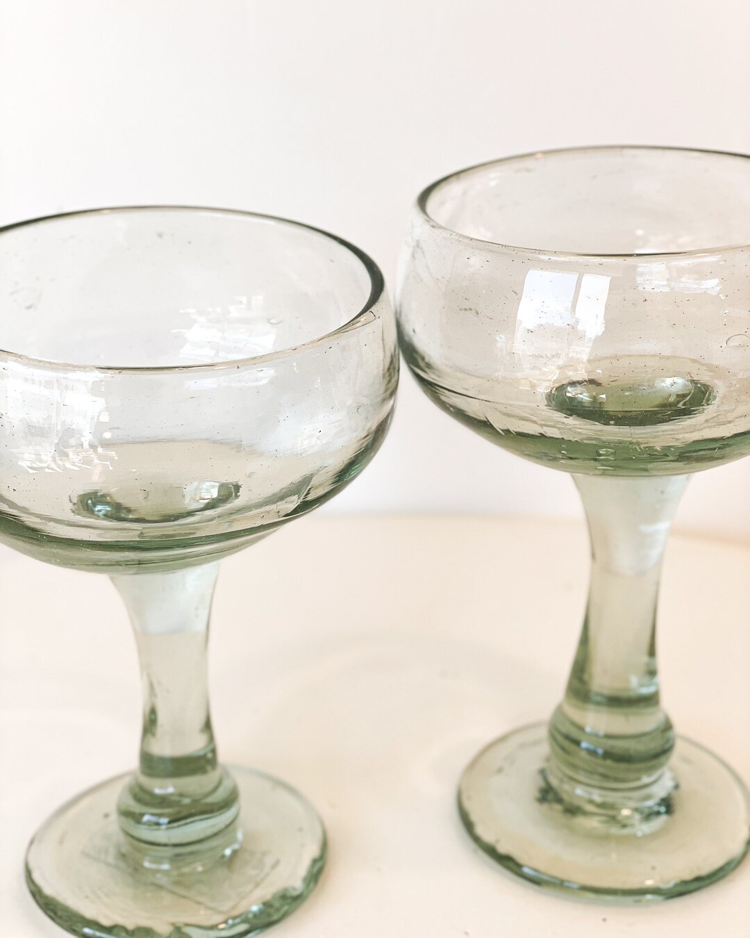 Mexican Hand Blown Cocktail Glasses (set of 2) - Etsy