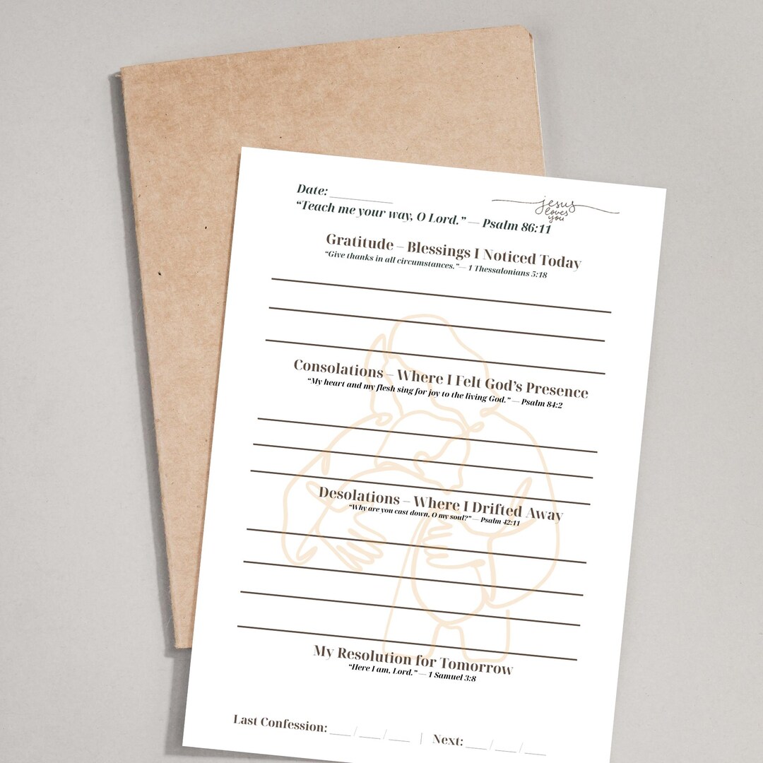 Catholic Ignatian Daily Examen Notepad | Prayer Journal Pad | 50 Pages ...
