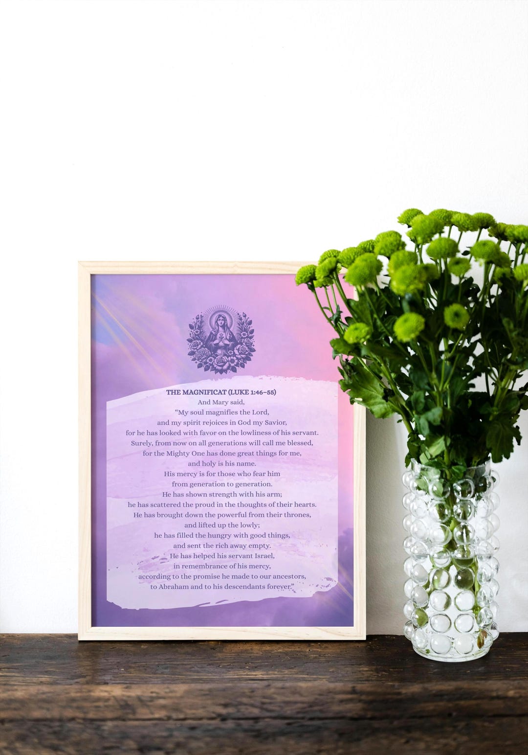 Catholic Marian Wall Art | the Magnificat (luke 1:46–55) Catholic Wall Art – Marian Poster – 8 ...