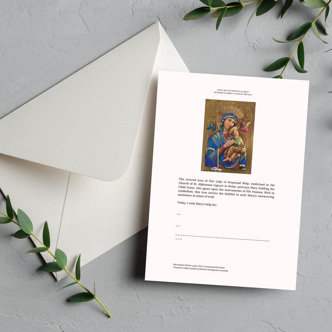 6 Marian Prayer Cards | Catholic Marian Prayer Cards + Medal | Crowned ...