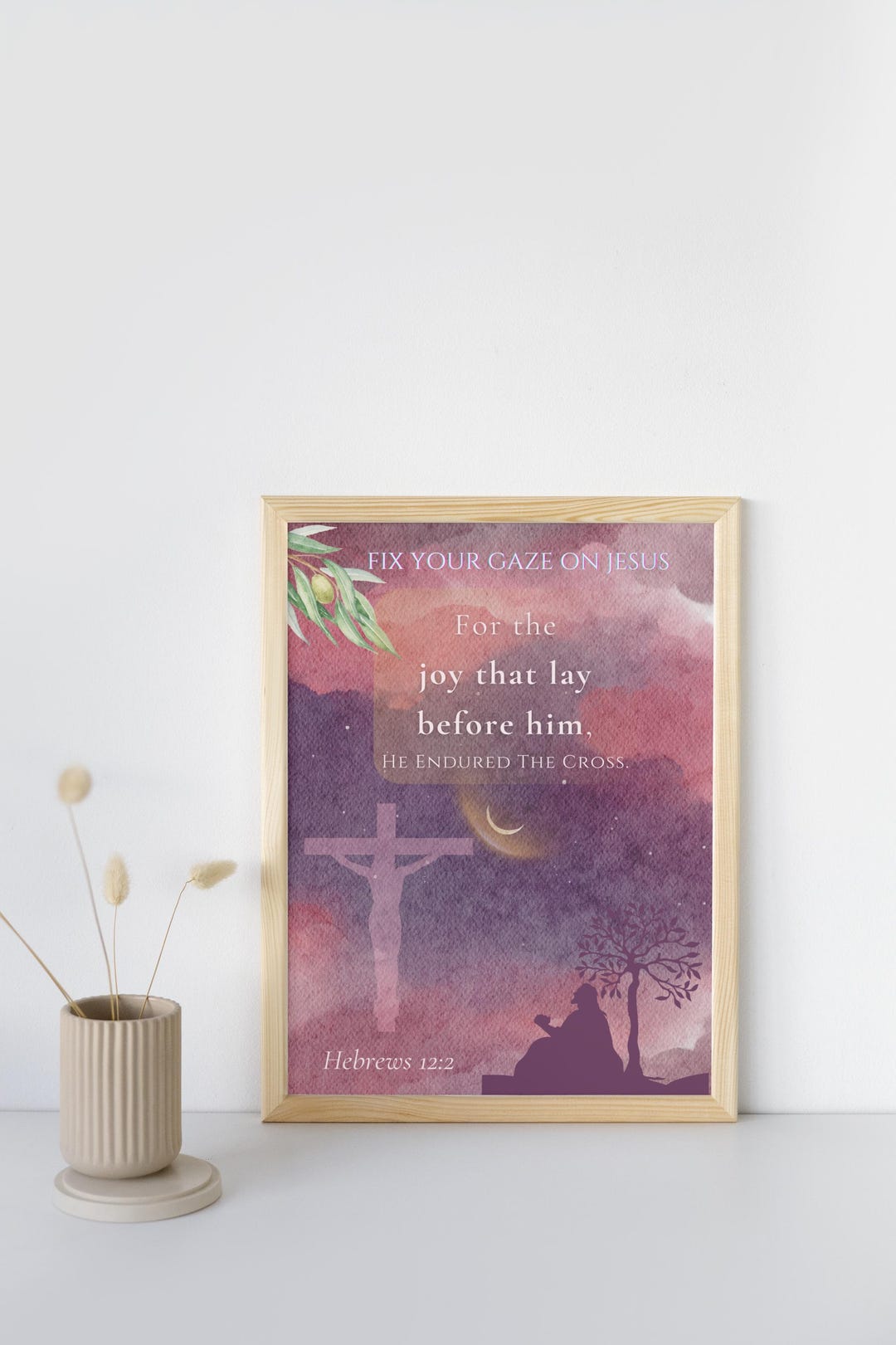 Hebrews 12:2 Scripture Art | Fix Your Gaze on Jesus | Christian ...