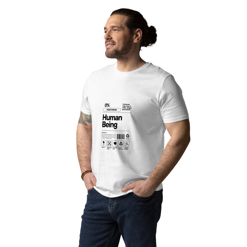 Human Being Organic Cotton T-shirt | Eco-friendly Unisex Tee ...