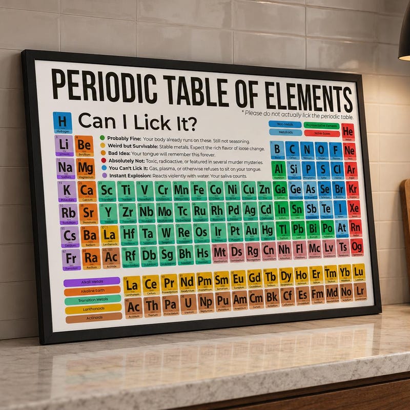 Periodic Table Poster - Etsy