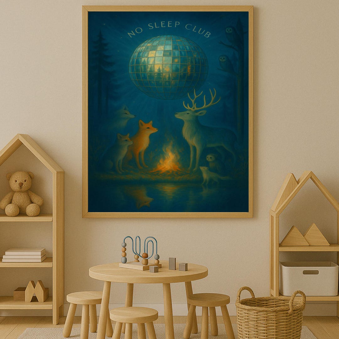 Enchanted Forest Animal Disco Poster | Magical Woodland Creatures Wall ...