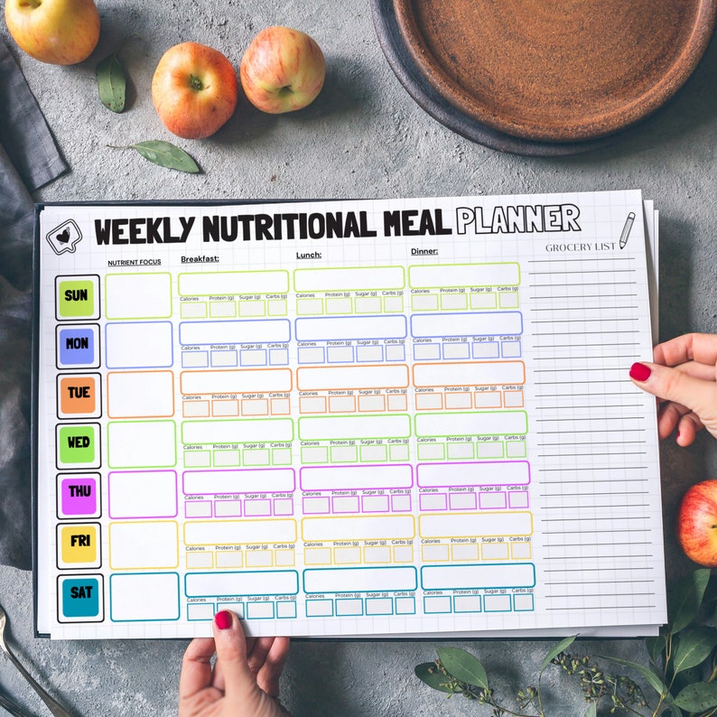 Editable Meal Planner Template + FREE 50 High-protein Breakfast Recipes ...