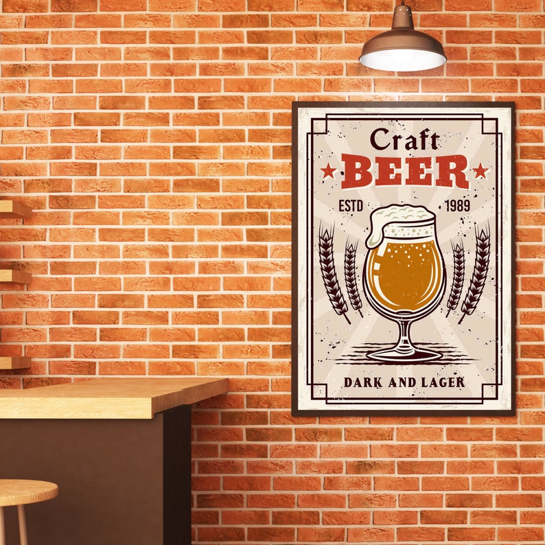 Beer Wall Art Print Set, Vintage Beer Art, Beer Poster Print, Beer Art ...