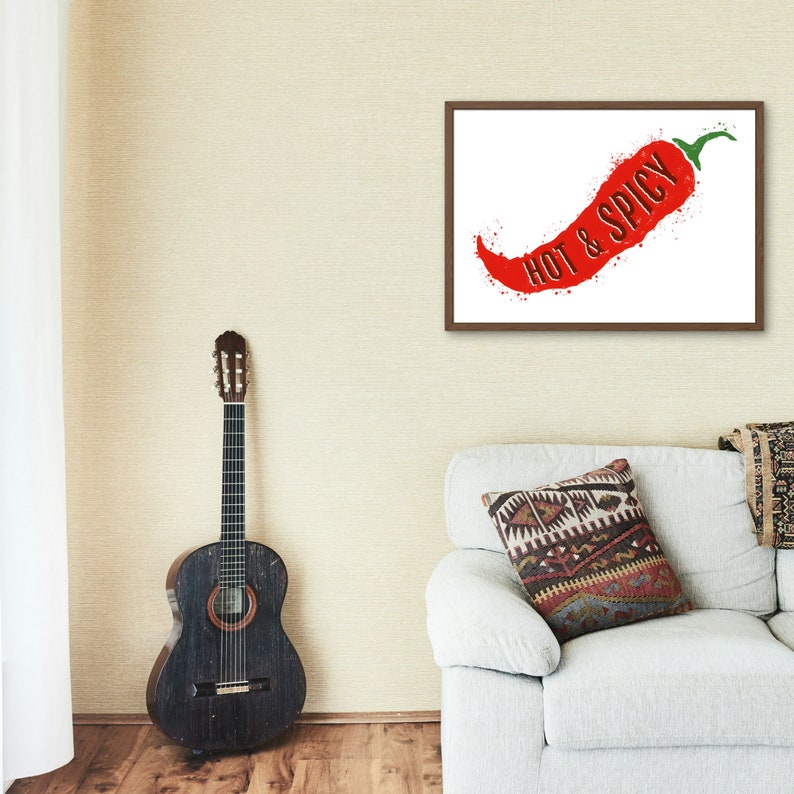 Hot & Spicy Red Chilli Pepper Poster Digital Download - Etsy