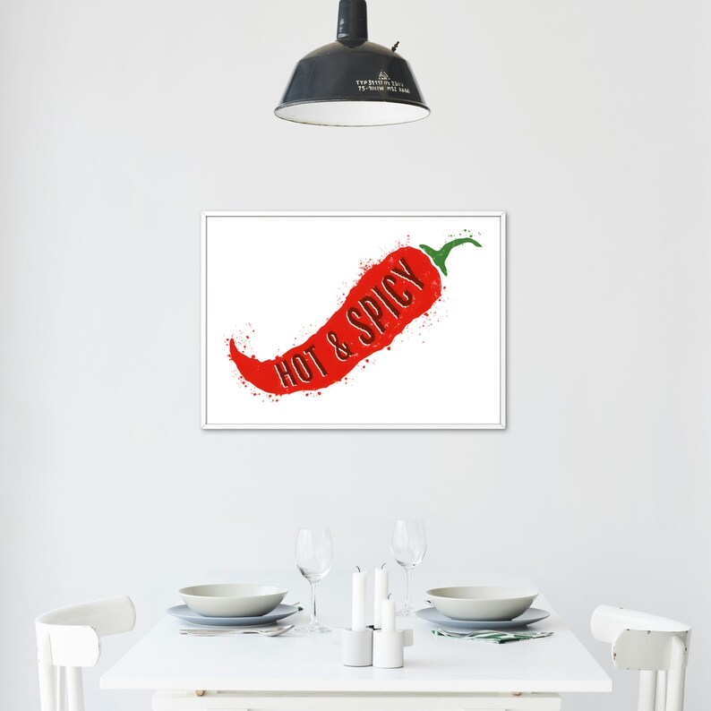 Hot & Spicy Red Chilli Pepper Poster Digital Download - Etsy