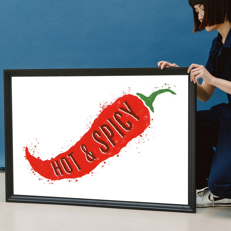 Hot & Spicy Red Chilli Pepper Poster Digital Download - Etsy