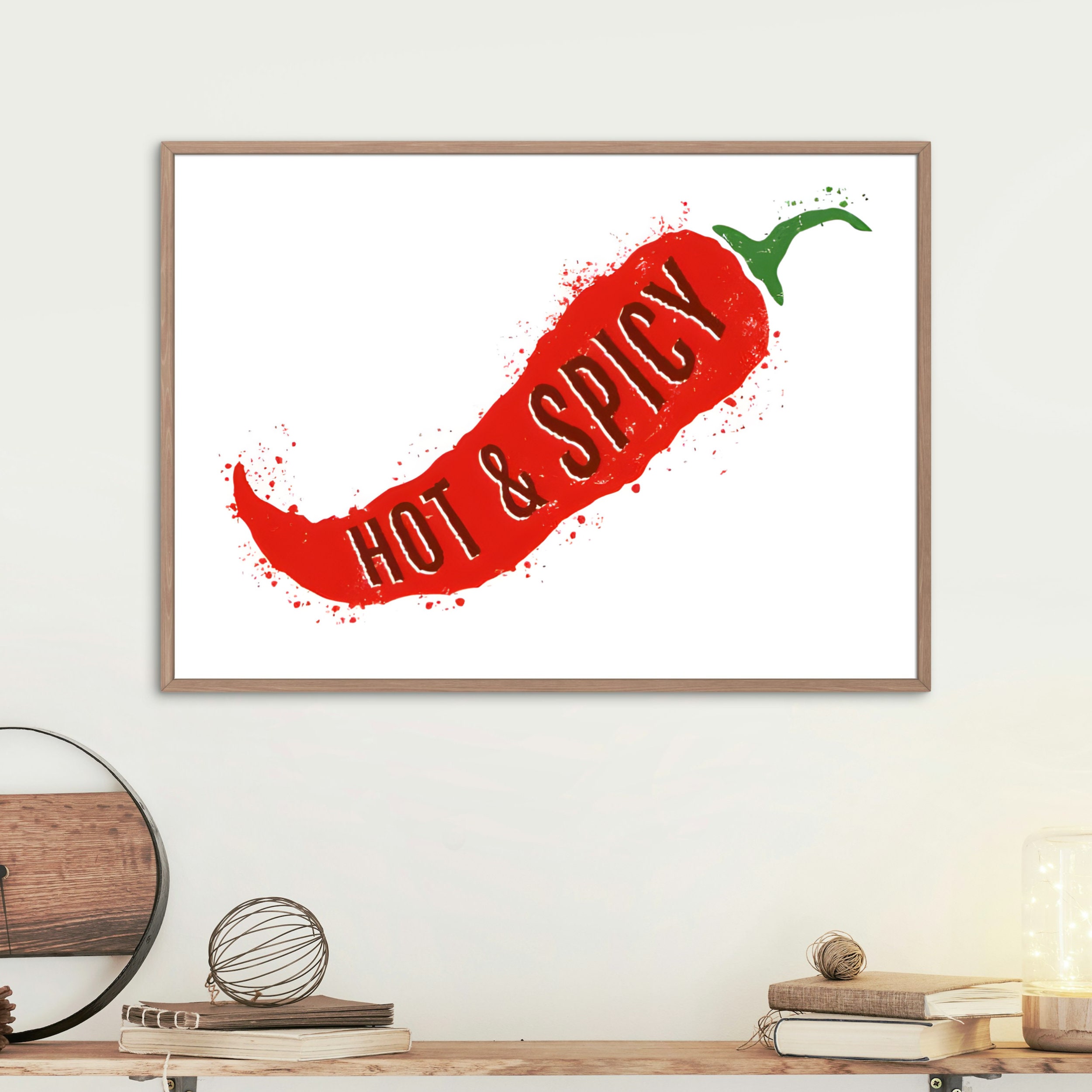 Hot & Spicy Red Chilli Pepper Poster Digital Download - Etsy