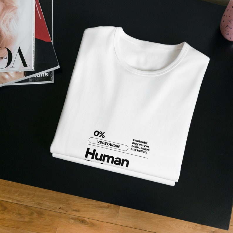 Human Being Organic Cotton T-shirt Eco-friendly Unisex Tee Sustainable ...