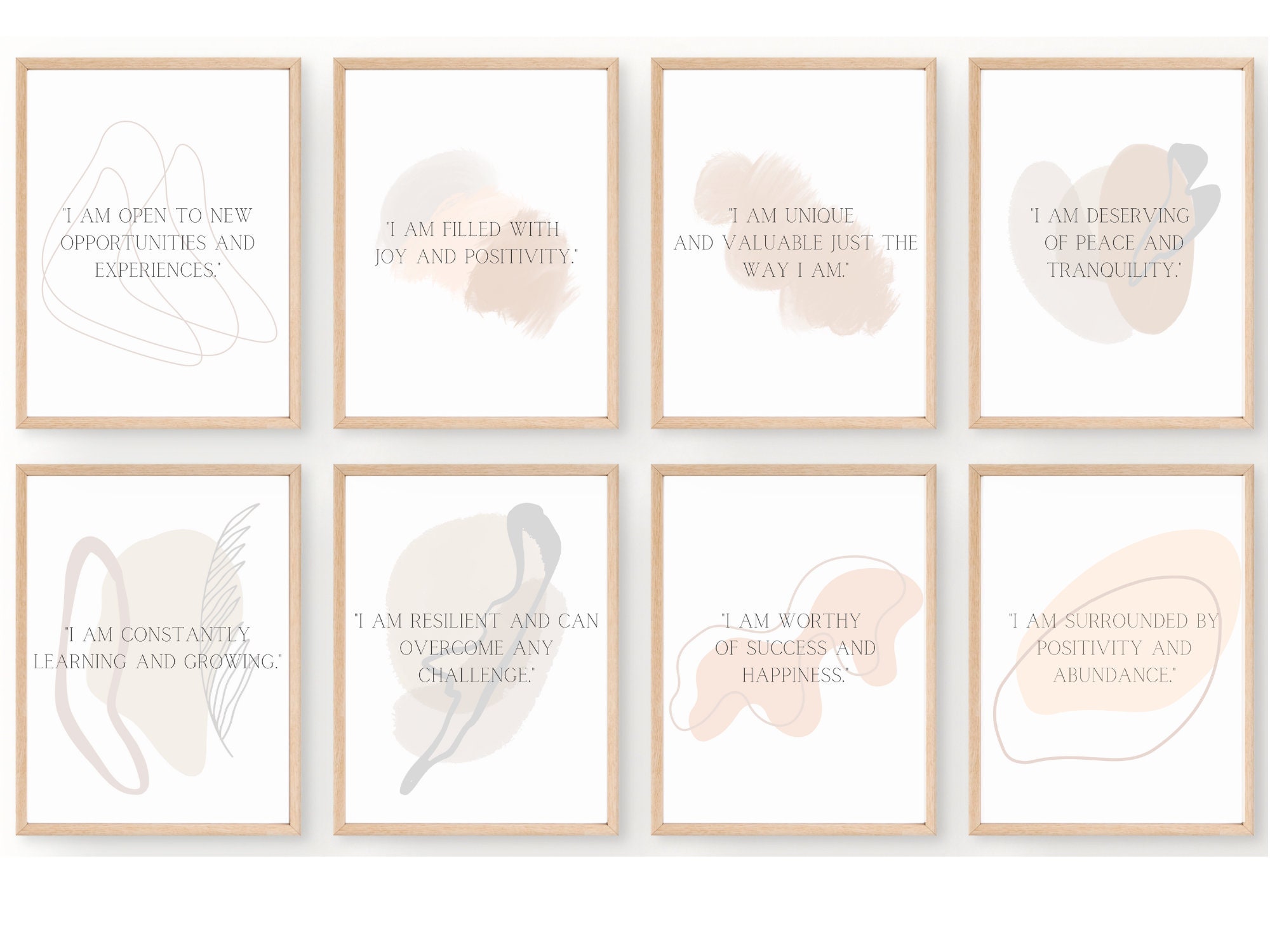 Boho Affirmation Wall Art Prints: Set of 20 (digital Download) - Etsy