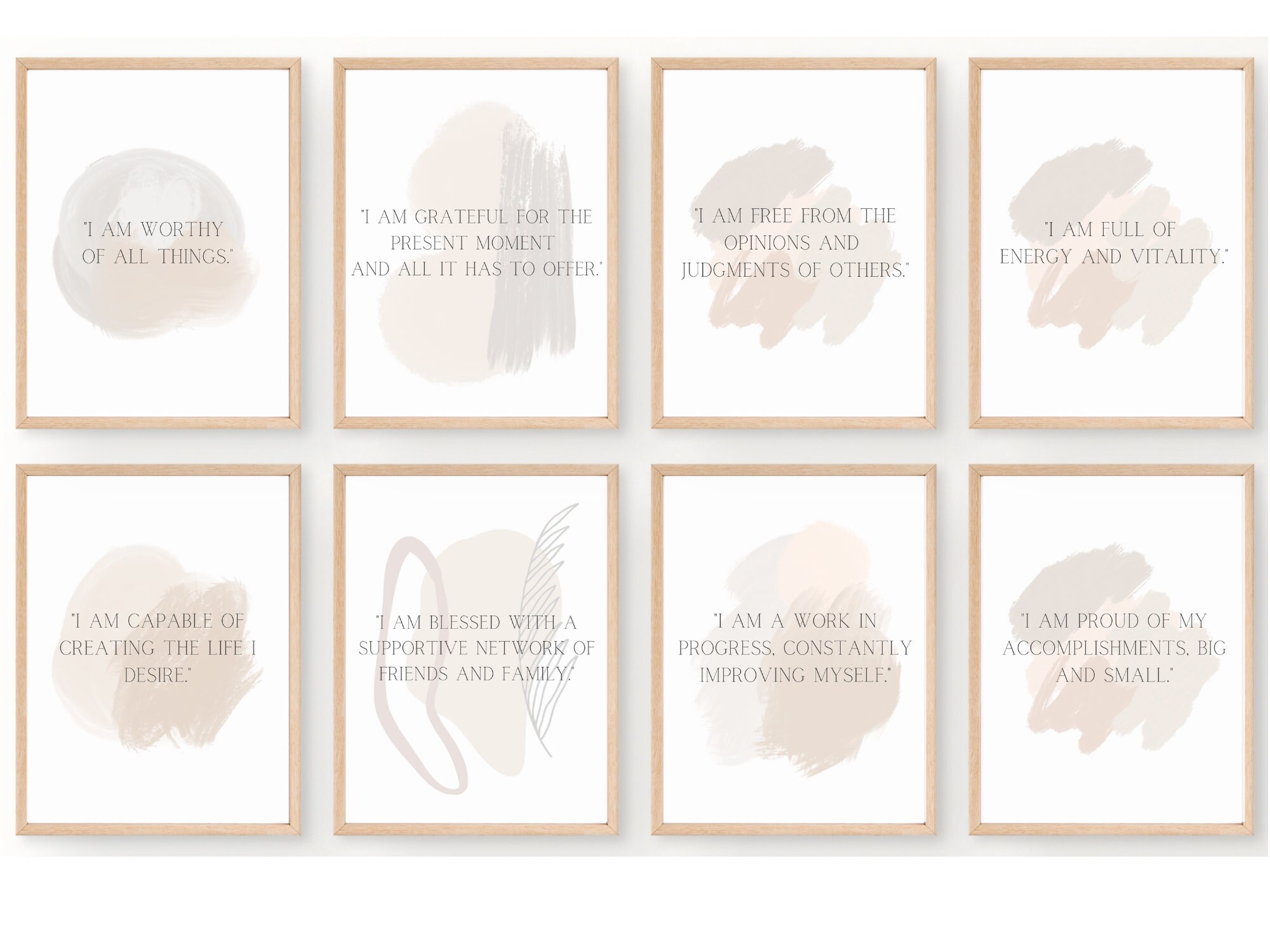 Boho Affirmation Wall Art Prints: Set of 20 (digital Download) - Etsy