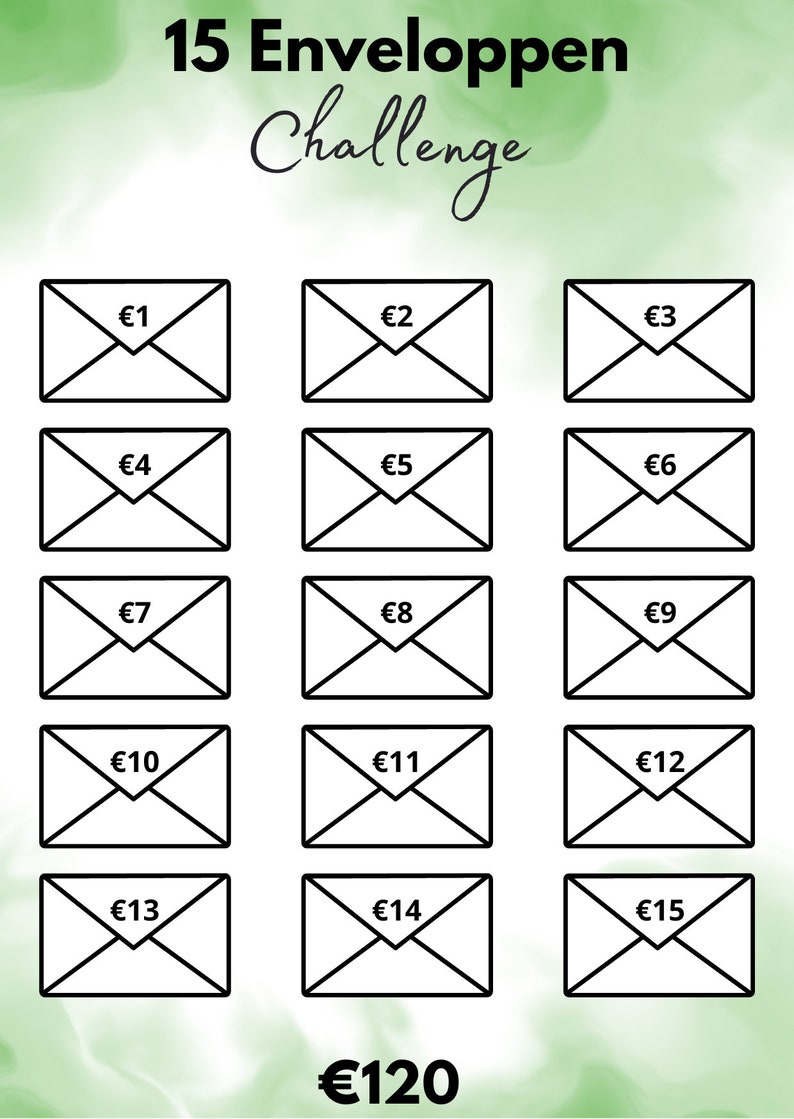 Spaar Challenge Voor A6 - Etsy