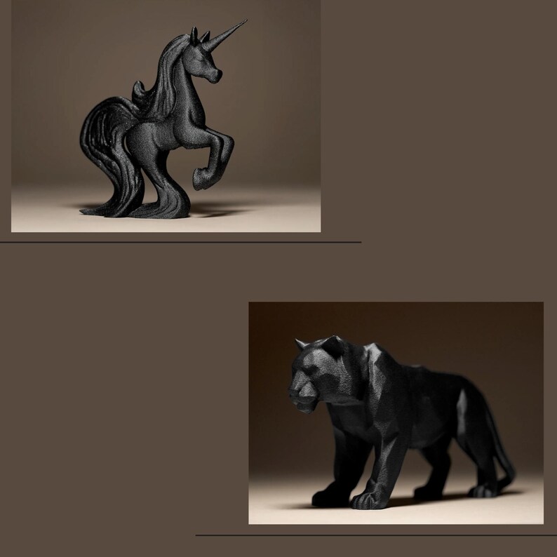 17 Pcs 3D STL Animal Figures - Digital File | Decorative Sculpture ...