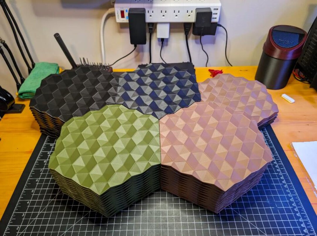 3D Printable Sound Distribution Panels (square & Hexagonal) - STL 3MF ...