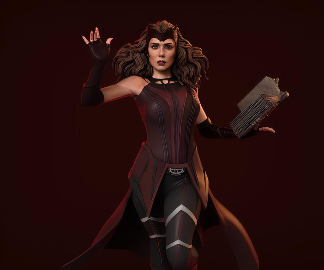 3D STL Digital File Scarlet Witch Figure High-detail Wanda Maximoff 3D ...