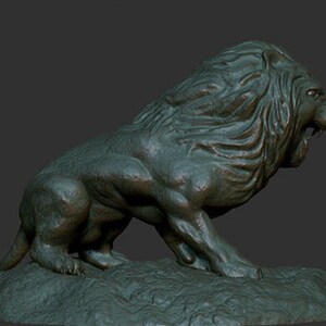 Gerçekçi Detaylara Sahip 3D Aslan STL Figürü Sanatsal Ev Dekorasyonu ...