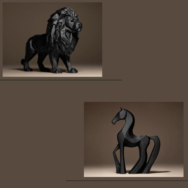17 Pcs 3D STL Animal Figures - Digital File | Decorative Sculpture ...