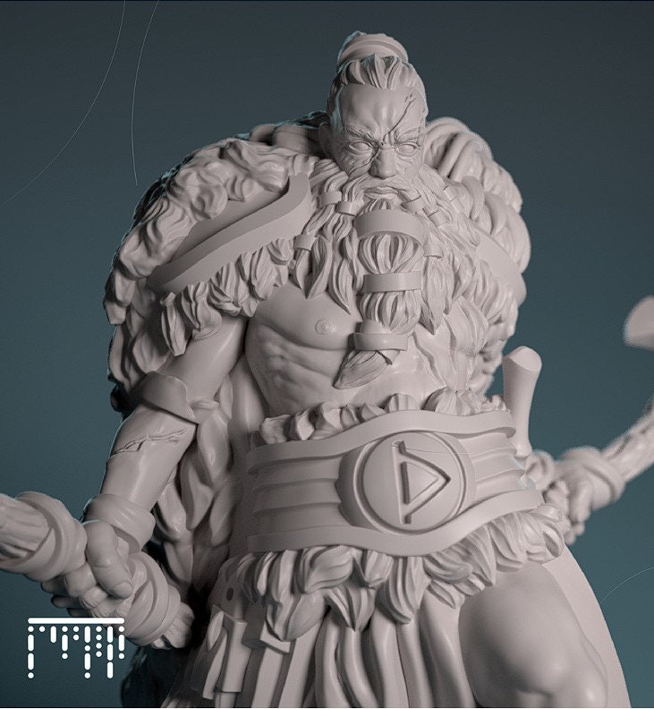 Viking STL Detailed 3D Printable Figure, Scalable Viking Statue ...