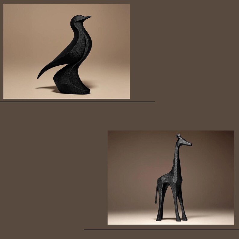 17 Pcs 3D STL Animal Figures - Digital File | Decorative Sculpture ...